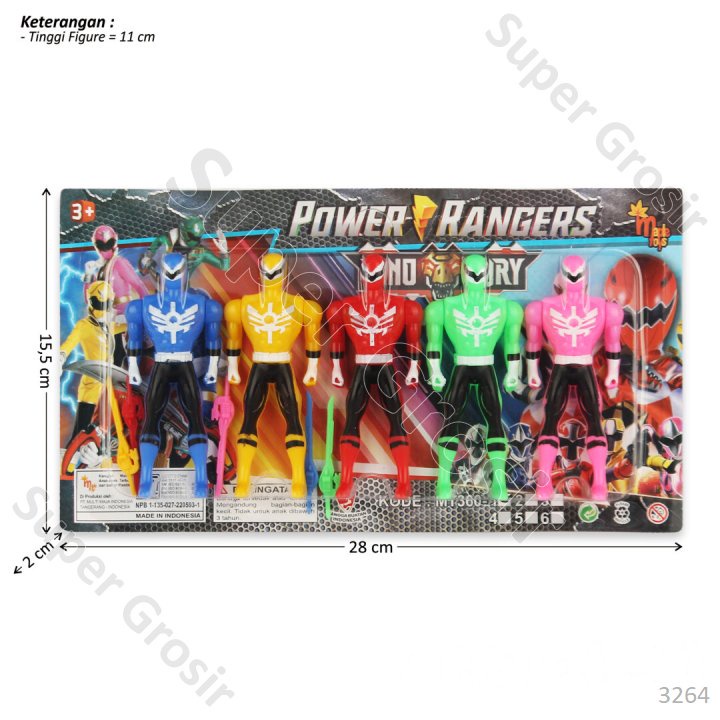Jual Mainan Anak Figure Karakter Mirip Power Rangers 11 cm 5 Pcs Power ...