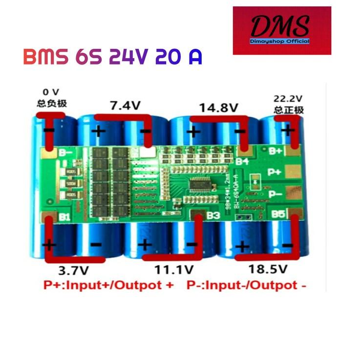 Jual Modul Bms 6S 24V 40A Baterai Lithium 18650 | Shopee Indonesia
