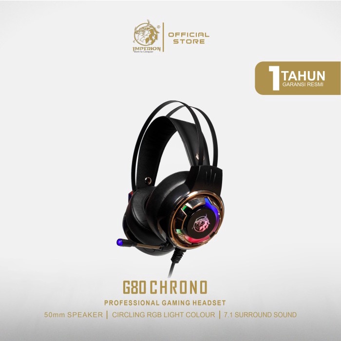 Jual Headset Gaming Imperion Hs-G80 Chrono, 7.1 Surround Sound, Rgb ...