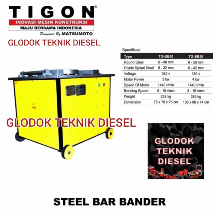 Jual Berkualitas Mesin Penekuk Besi 40MM Manual Steel Bar Bender TIGON ...