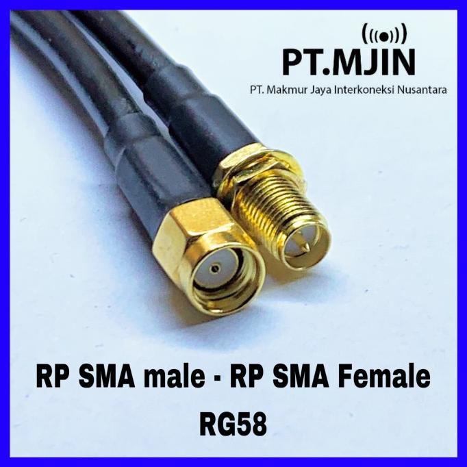 Jual Kabel Jumper Rg58 RP SMA male ke RP SMA female Panjang 30CM | Shopee Indonesia