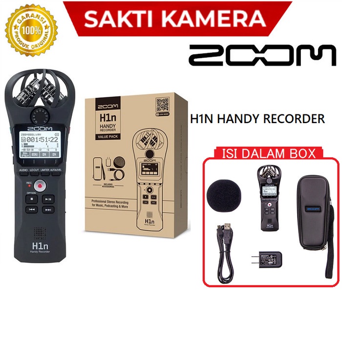 Jual Zoom H1 H1N Handy Voice Recorder Zoom Recorder Microphone ORIGINAL ...