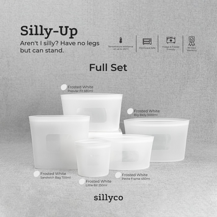 Jual Promo Sillyco - Silly-Up Full Set - Standing Silicone Food Storage/Sillybag | Shopee Indonesia