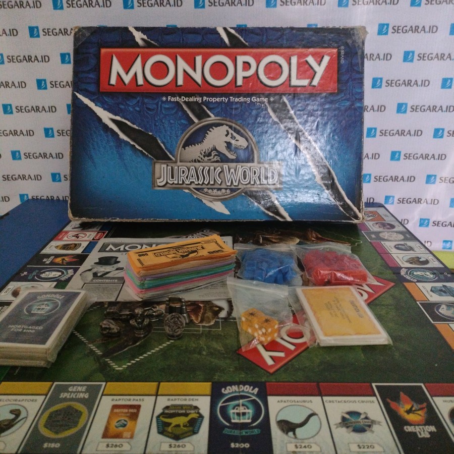 Jual Board Game - Monopoly Jurassic World with 6 Collectible Token ...