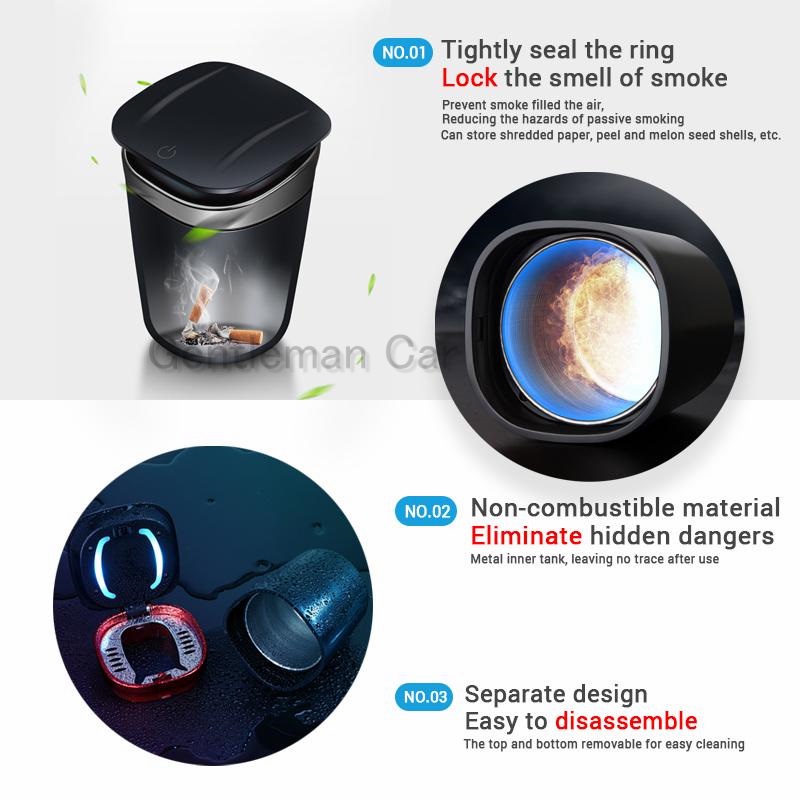 Jual Car Ash Tray Led Tempat Portable Asbak Interior Kabin Mobil ...