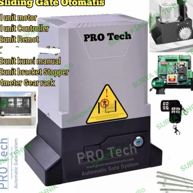 Jual Automatic Sliding Gate Pro Tech Mesin Otomatis Gerbang Pintu Pagar ...
