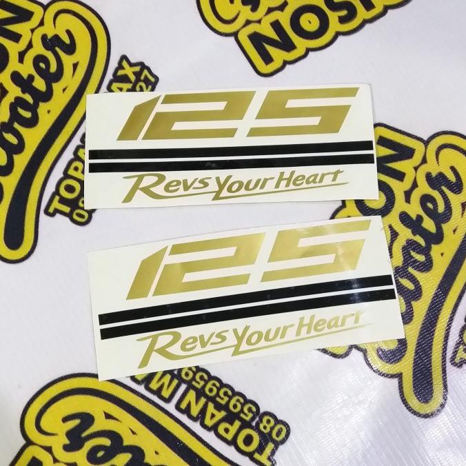 Jual Sticker Yamaha Lexi 125 Revs Your Heart Warna Gold Garis Hitam Otomotif Ready!!! | Shopee ...