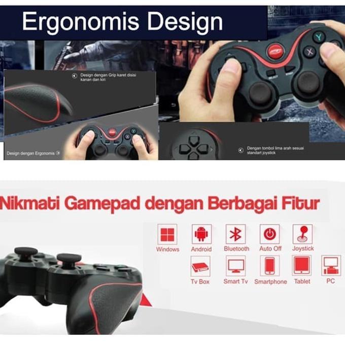 Jual Gamepad X3 Bluetooth Controller joystick stik for Android PC Apple ...