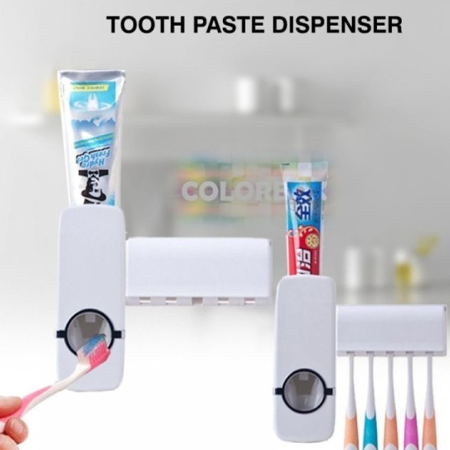 Jual Tooth paste dispenser pasta gigi odol toothbrush tempel dinding tembok | Shopee Indonesia