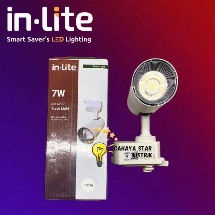 Jual Inlite Track Light Kap Lampu Rel Sorot Led Spot 7W Inta277 Star ...