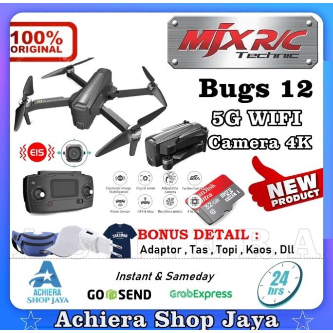 Jual Drone MJX Bugs 12 Eis B12 Camera 4K Brushless WiFi Digital Zoom Camera | Shopee Indonesia
