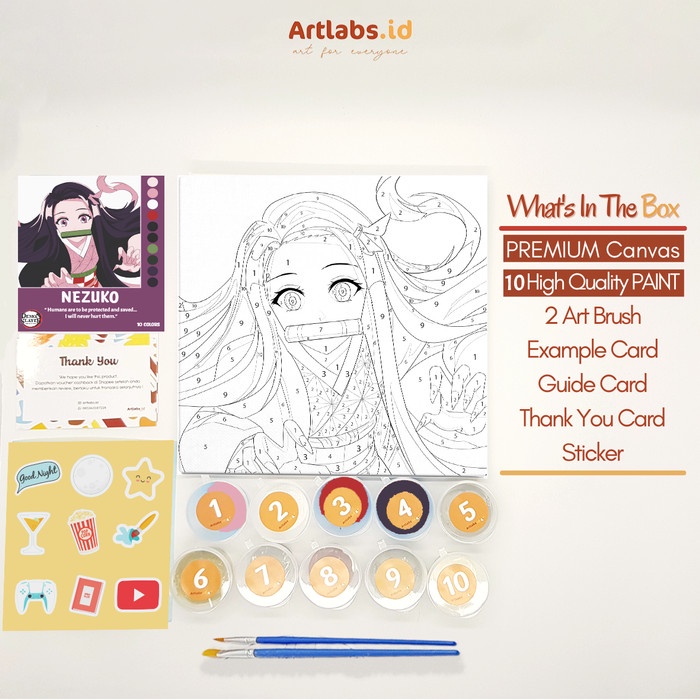 Jual NEZUKO - PAINT BY NUMBER 10 COLOR [ANIME SERIES] ORIGINAL TERBARU ...