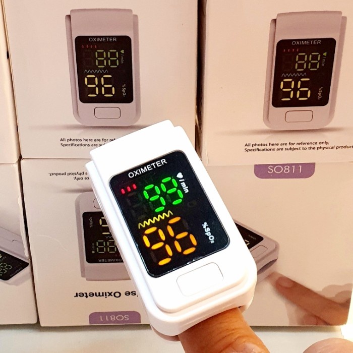 Jual Oximeter Oxymeter Oksimeter Fingertip Pulse Ukur Oksigen Oxsigen ...