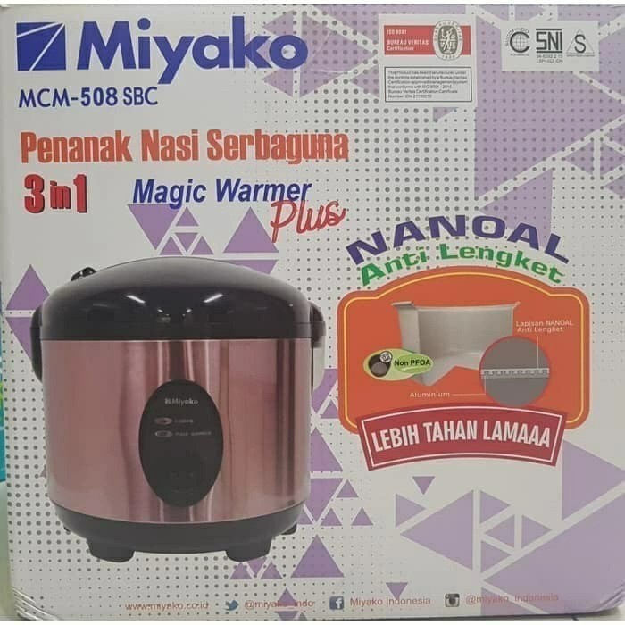 Jual [New Ori] Magic Com Miyako 508 Sbc - Magic Com 3 In 1 - Rice ...