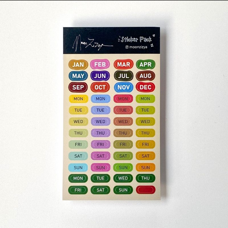 Jual STICKER DAILY MOONZIZYA | RIA SW CURUT GYDYX GIXY ZYO ZYA | Stiker ...