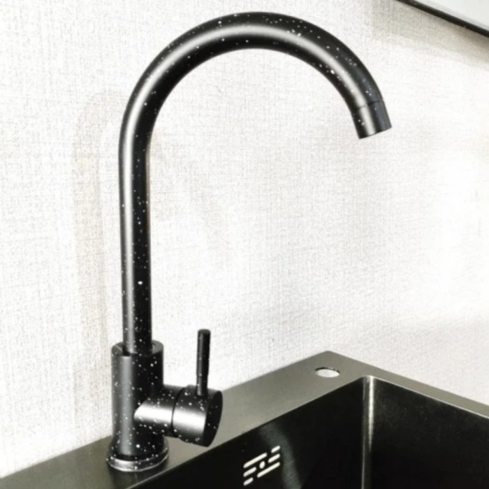 Jual [Original] Kran Cuci Piring Meja Hitam / Kran Sink Meja Pipa Hitam ...