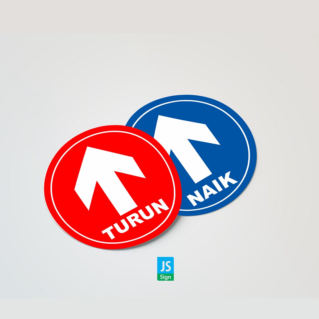 Jual STICKER ARAH PANAH TANGGA NAIK -TURUN - (BULAT) | Shopee Indonesia