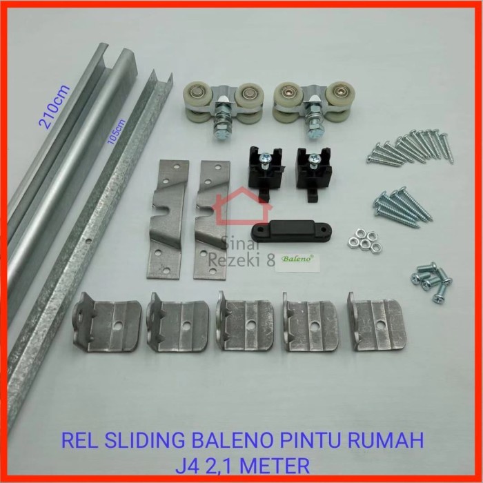 Jual New Ori Set Roda Dan Rel Pintu Rumah Geser / Sliding J4 Tebal 21 ...