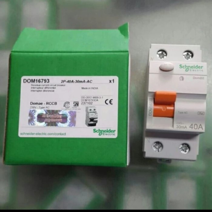 Jual Ori Elcb/Rccb 40A 2P 30Ma Schneider Terbatas | Shopee Indonesia