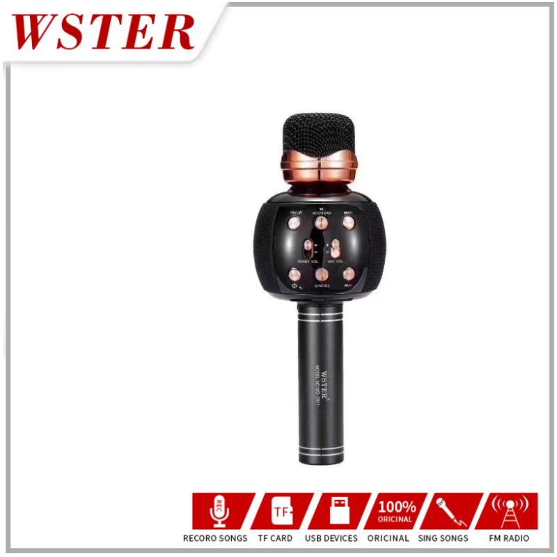 Jual WSTER Original Mic Karaoke microphone Bluetooth wireless WS-2911 ...