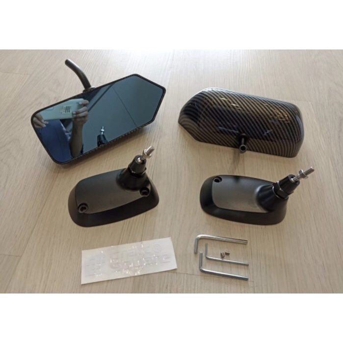 Jual Original Spion F1 Carbon Kaki Hitam Universal Side Mirror Terbatas ...