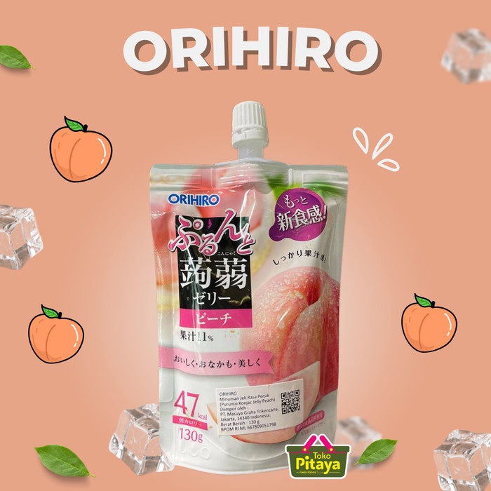 Jual .........] Orihiro Peach Jelly Drink Konnyaku 130 gr / Minuman ...