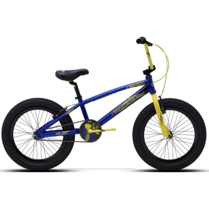Jual Original Sepeda Bmx Wimcycle Thrasher 20 Inch Blue Yellow Terbaru ...