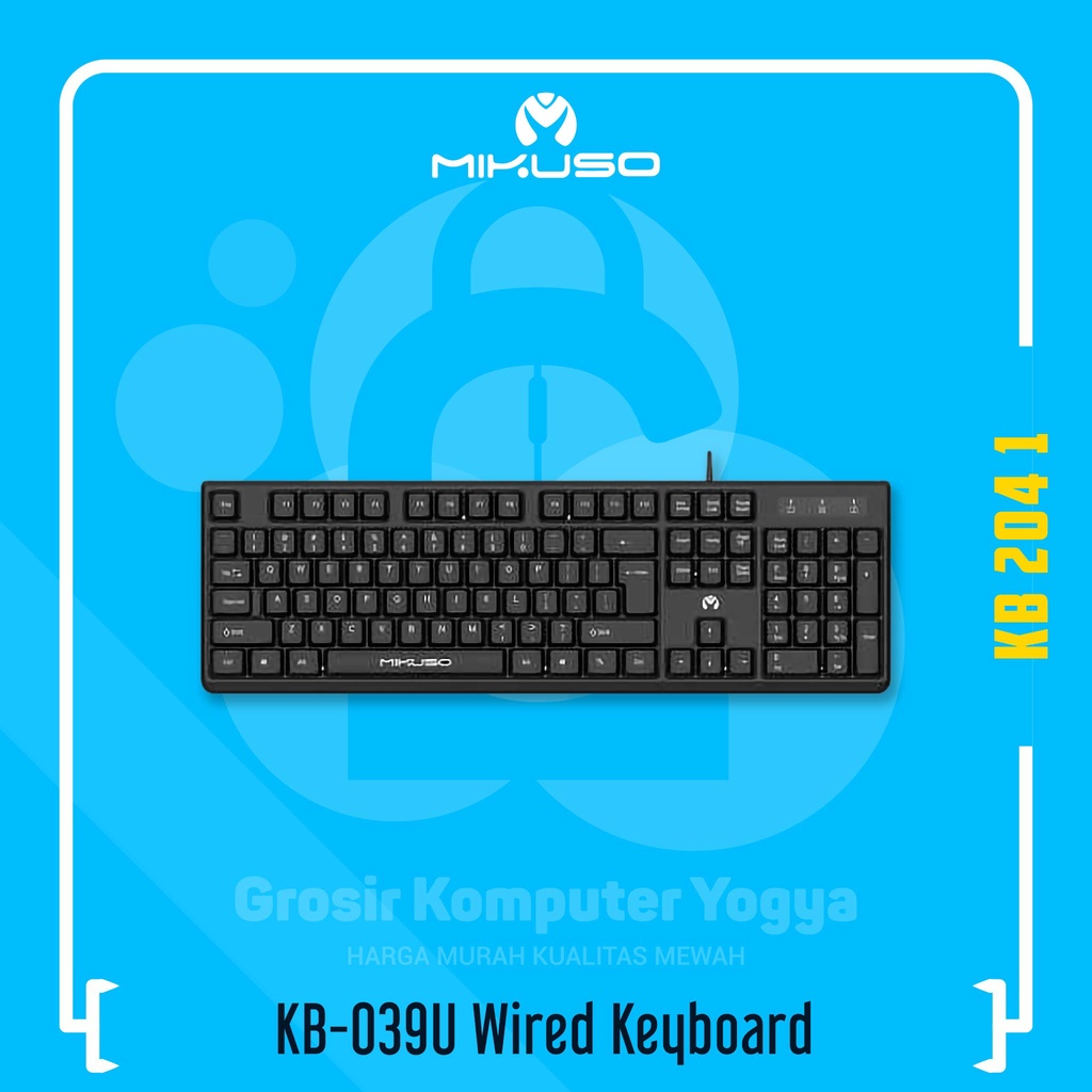 Jual Mikuso KB-039U Ergonomic Design Full Keys Wired Keyboard | Shopee Indonesia