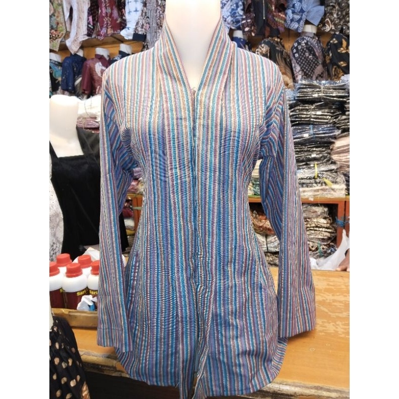 Jual [EXCLUSIVE] MODEL TERKINI Kebaya dan Sorjan kebaya kartini lurik alusan Lurik | Shopee ...