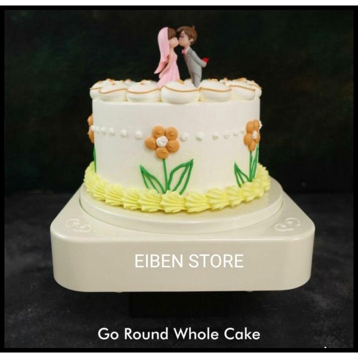 Jual Meja Putar Display/ Display Cake Rotating Go Round/Go Whole Cake ...