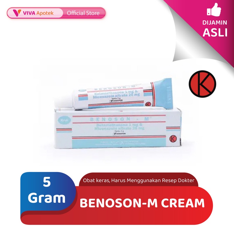 Jual Benoson-M Cream / Infeksi Jamur Kulit / Radang Kulit (5 Gram ...