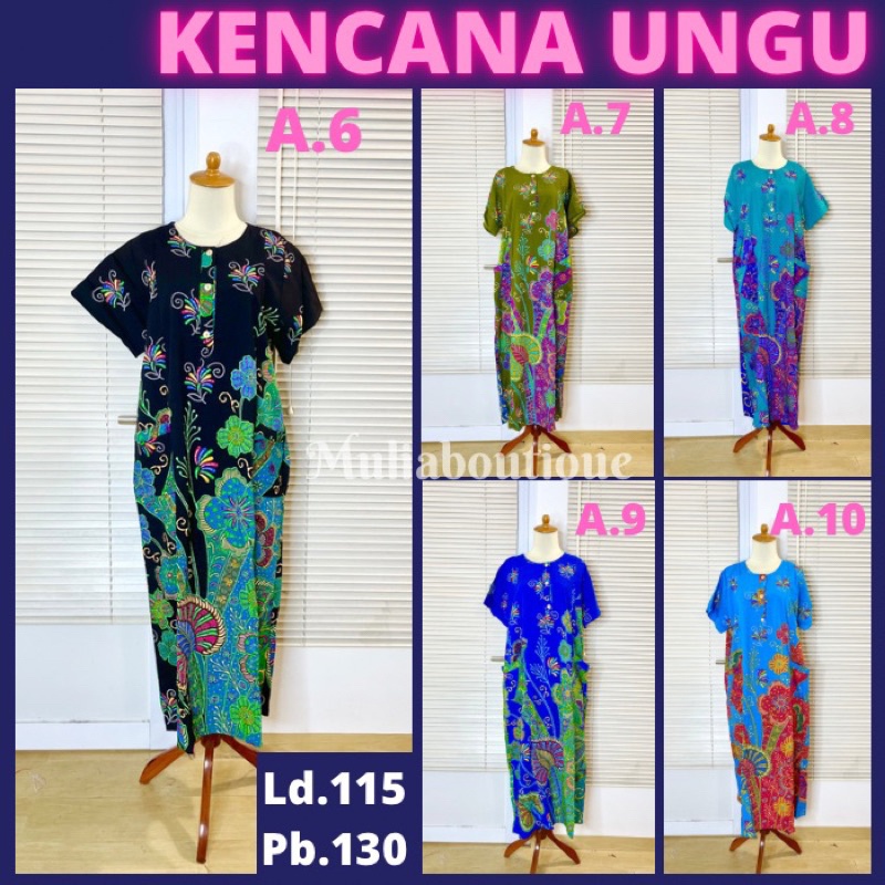Jual Longdress Kencana Ungu Label U Ld.115 Lengan Dek 2 Saku Depan ...