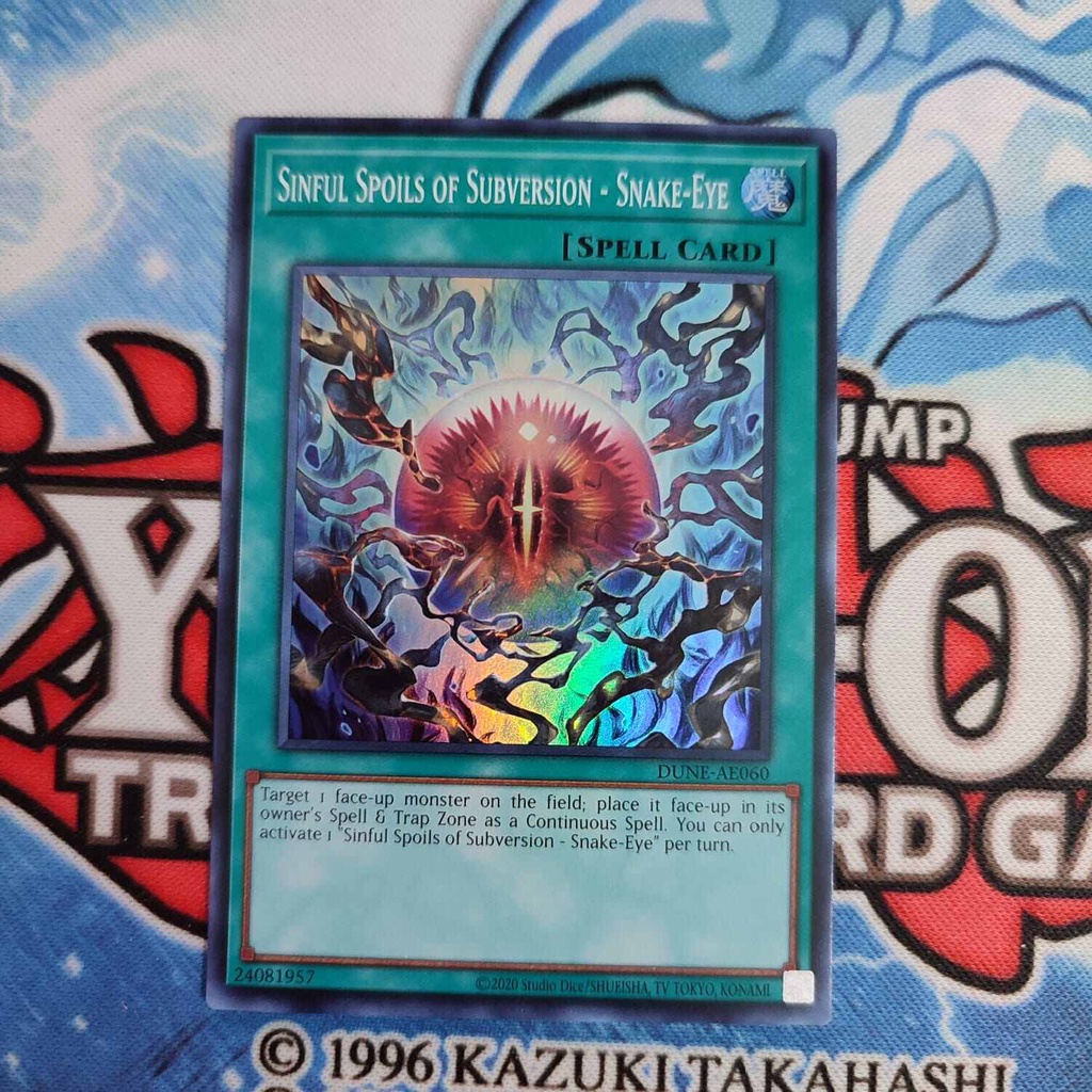 Jual yugioh AE sinful spoils of subversion snake eye DUNE-AE060 SR original | Shopee Indonesia