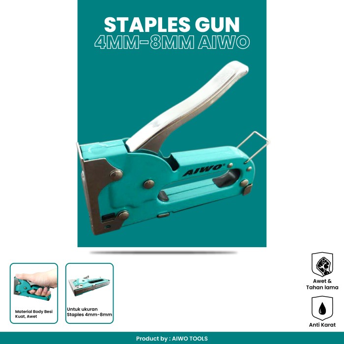 Jual Produk Terbaik] Staples Gun /staples tangan /staples tembak 4mm ...