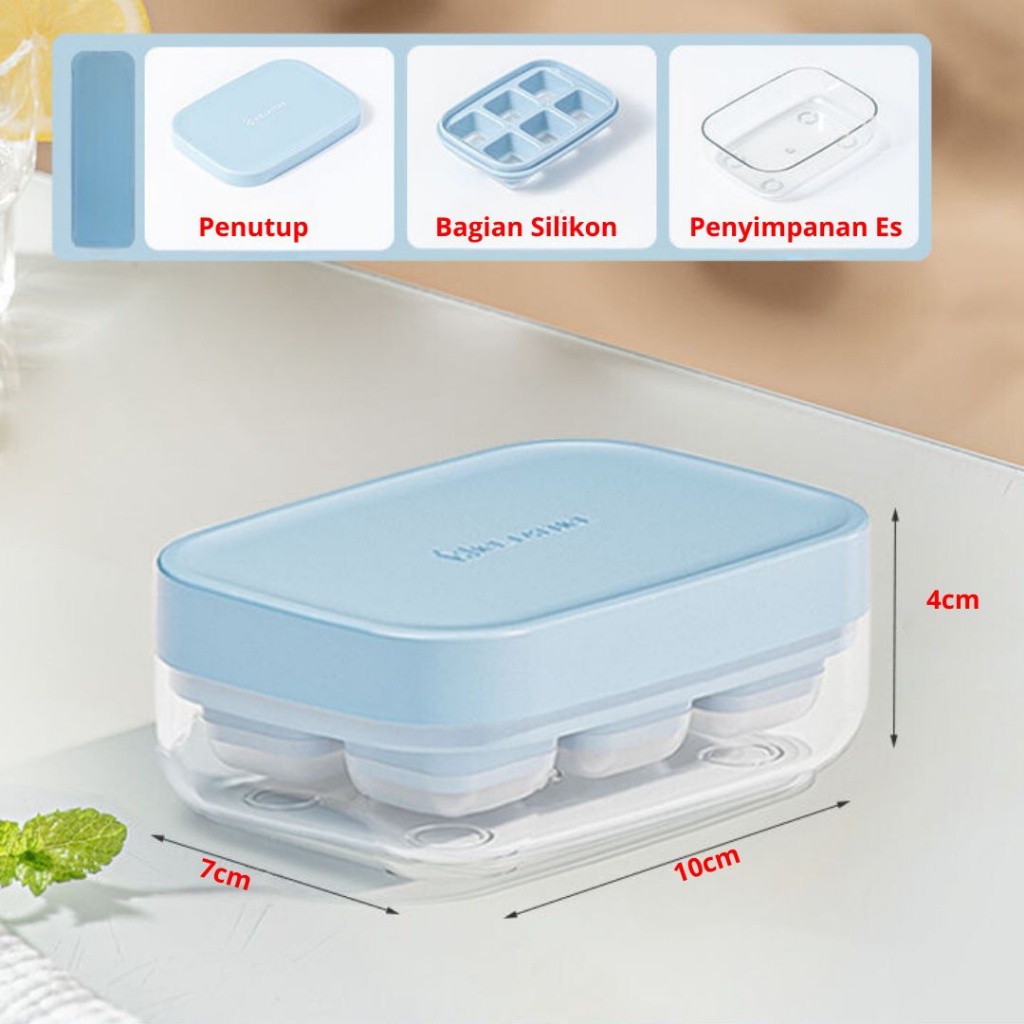 Jual HC 6 SEKAT Cetakan Es Batu Cokelat Jelly Mode Tekan Press Dengan ...