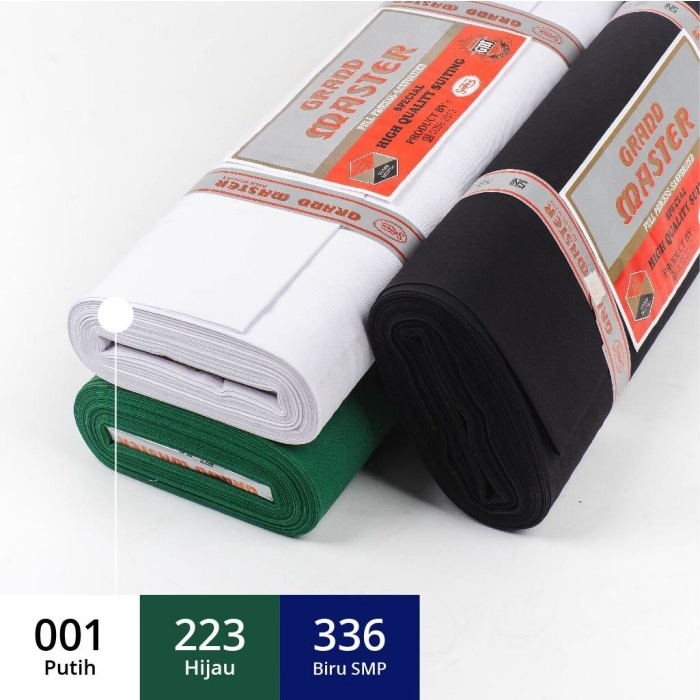 Jual Grand Master Kain Seragam Tebal & Nyaman (Putih, Hijau, Biru Smp ...