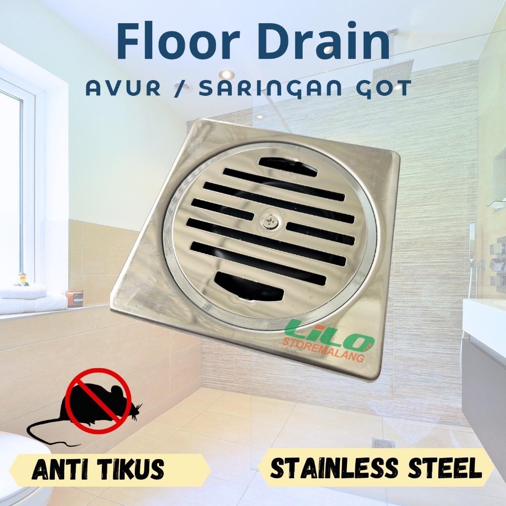 Jual Avur Saringan lantai kamar mandi WC / Floor Drain stainless steel L304 terbaik | Shopee ...