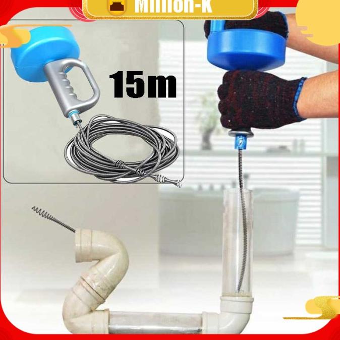 Jual Pipe Cleaner 15 Meter Alat Kawat Pembersih Saluran Pipa Mampet Meter | Shopee Indonesia