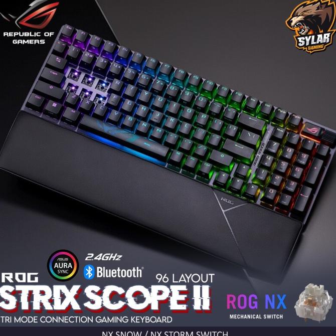 Jual Asus Rog Strix Scope 2 96 Tri Mode Connection Gaming Keyboard ...
