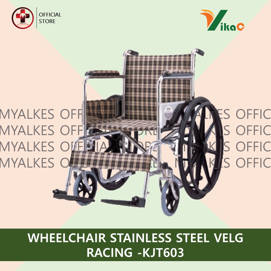 Jual Kursi Roda / WheelChair Stainless Steel Velg Racing - Vikacare ...