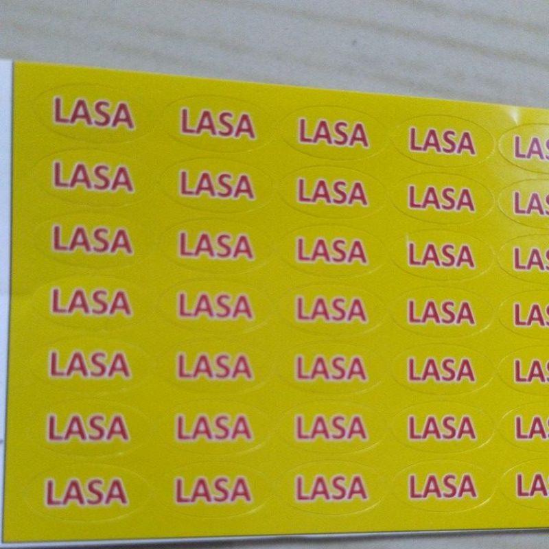 Jual Stiker Label Lasa Kuning Oval | Shopee Indonesia
