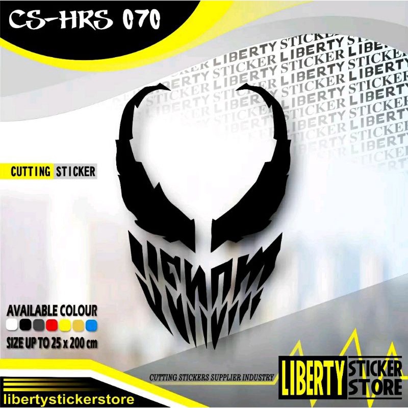 Jual sticker venom teeth | cutting sticker venom reflektif cahaya ...