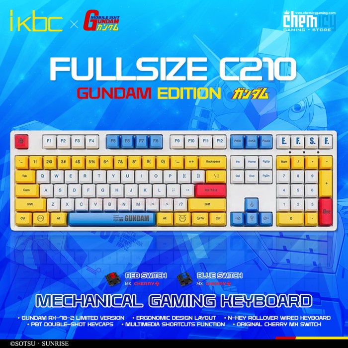 Jual iKBC Gundam RX-78-2 C210 Fullsize Mechanical Gaming Keyboard | Shopee Indonesia