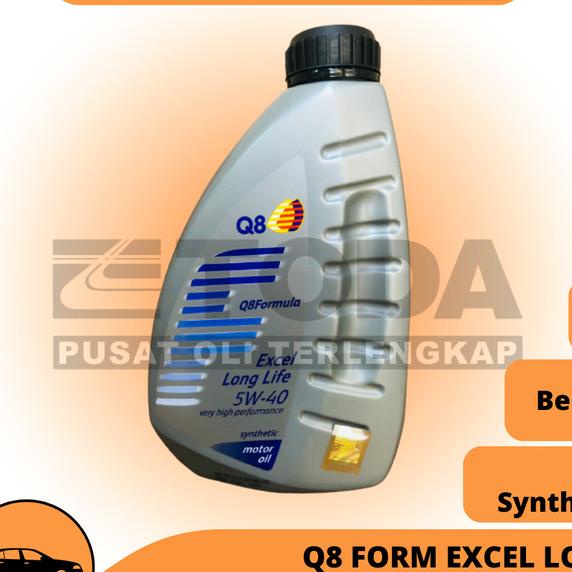 Jual Diskon!! Q8 Formula Excel Long Life 5W40 API SN/CF 1l Original Oli ...