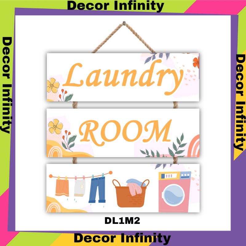 Jual Hiasan dinding wall decor LAUNDRY ROOM 30x30 cm | Shopee Indonesia