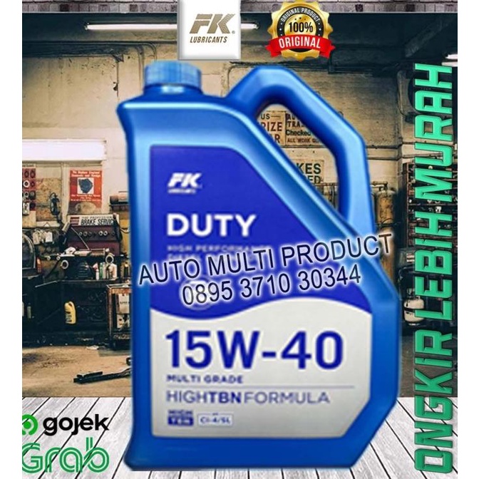 Jual Oli, Oli Fk, Mobil, Diesel, Solar, Duty Ci-4/Sl, 15W40, 4 Liter ...