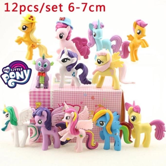Jual Topper Figure My Little Pony Set Isi 12 / Figure Set Kuda Poni ...