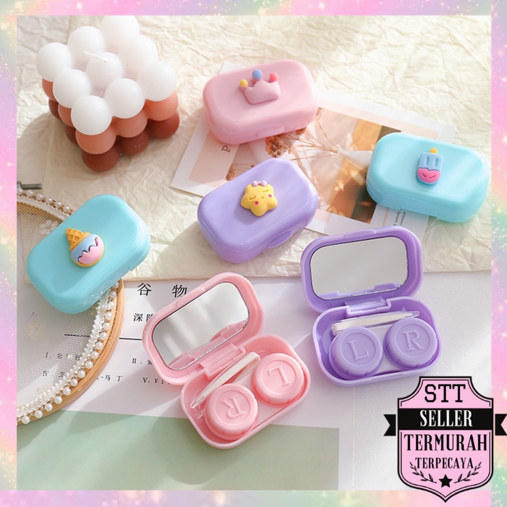 Jual STT Tempat Softlens Aesthetic Kotak Softlens Karakter Lucu Warna ...
