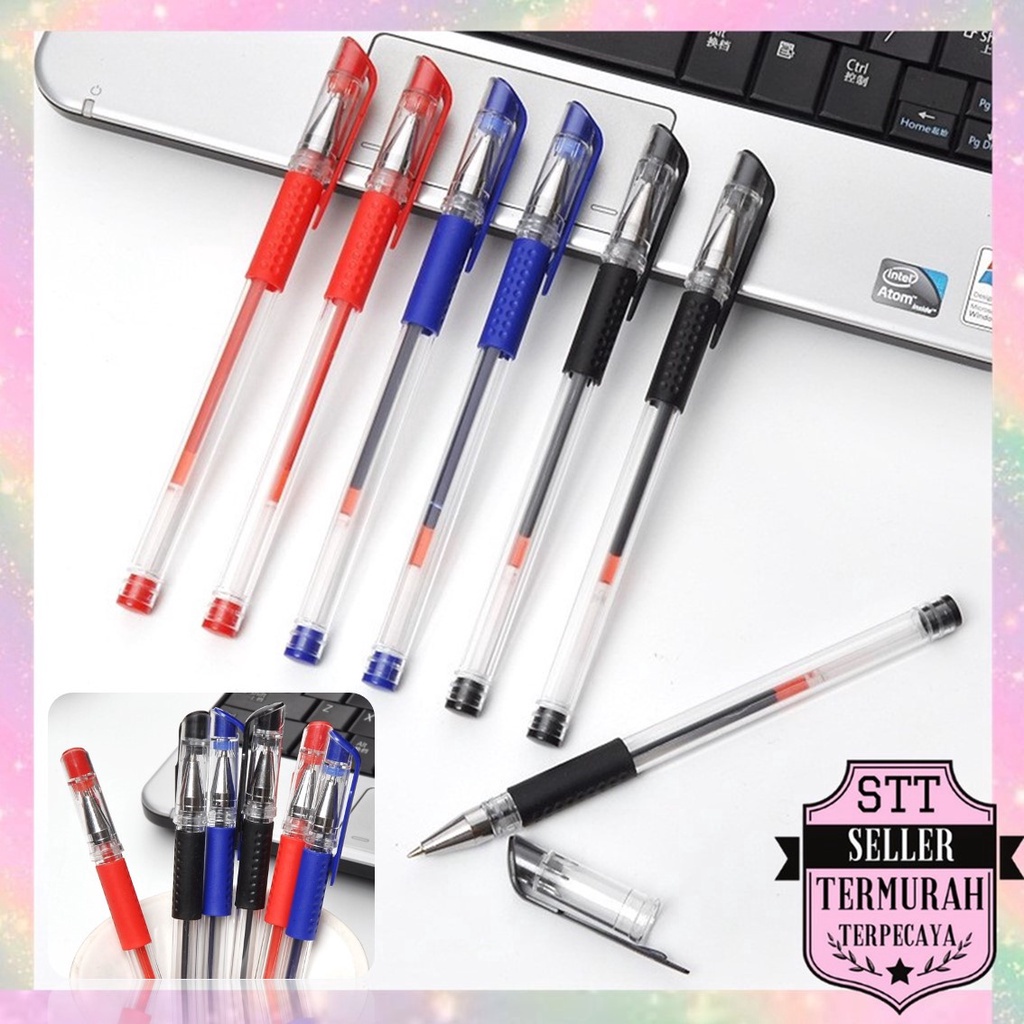 Jual STT Pena Gel 0.55mm Standard Pulpen tinta cair Alat Tulis Sekolah ...