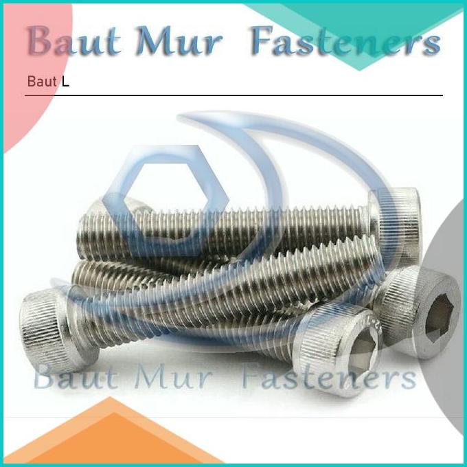 Jual baut L stainless M5 x 8MM ss304 sus 304 16novz3 sparepart | Shopee ...